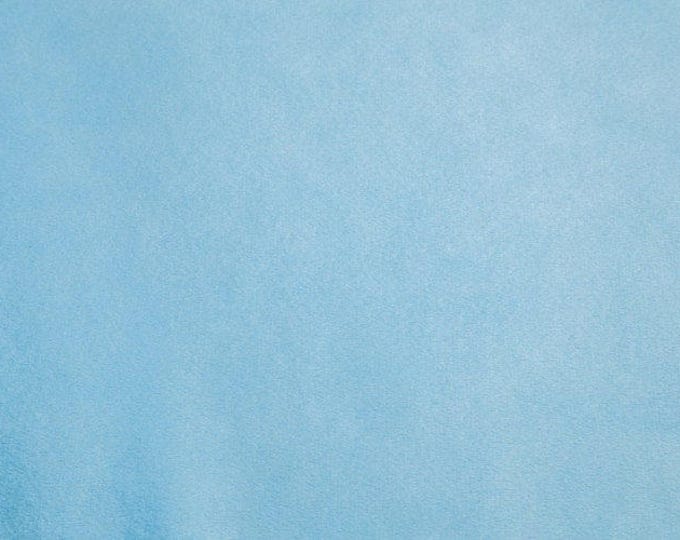 END OF BOLT! - 1 1/2" Yard - Solid Cuddle Baby Blue Minky, Baby Blue ...