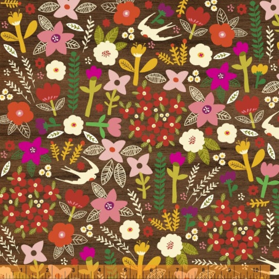 ORGANIC COTTON - Swallowss - Petite Fleur Organic Fabric Collection by ...