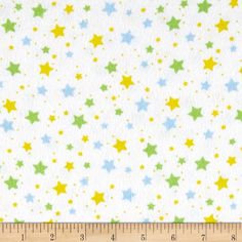 Starlight Green/multi in Flannel Fabric From David Textiles - Etsy