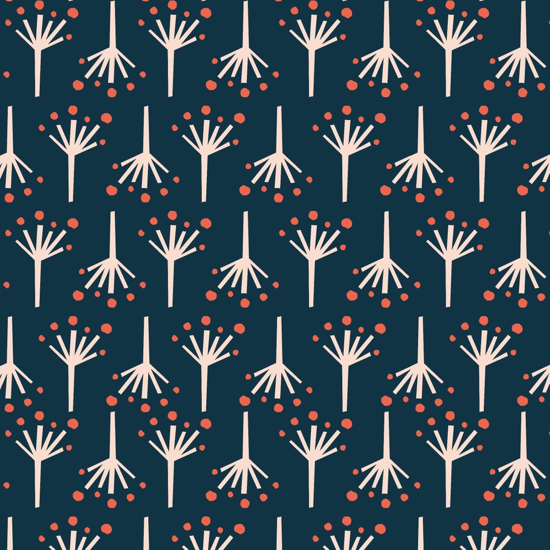 ORGANIC FABRIC Firecracker Poplin Modern Love Organic Fabric Collection ...