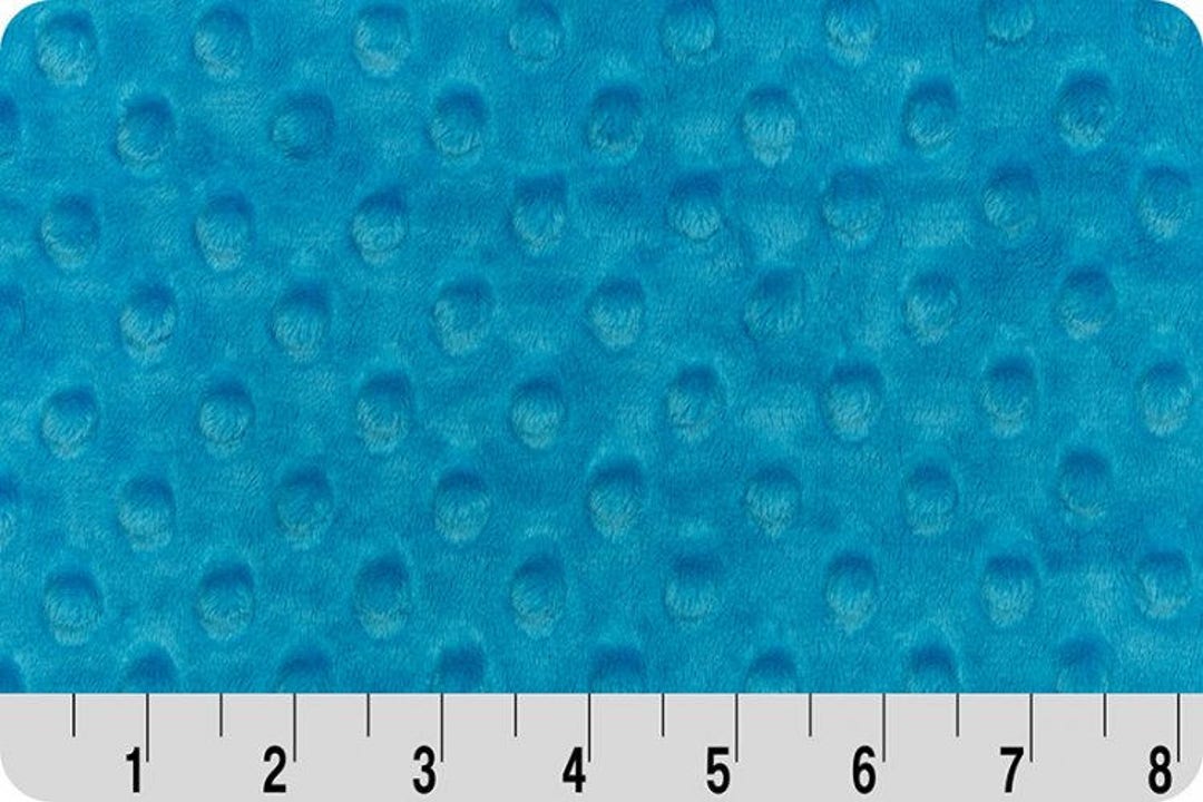 End of Bolt! - 1 1/2" Yard - MINKY - Azure Dimple Dot Minky From ...