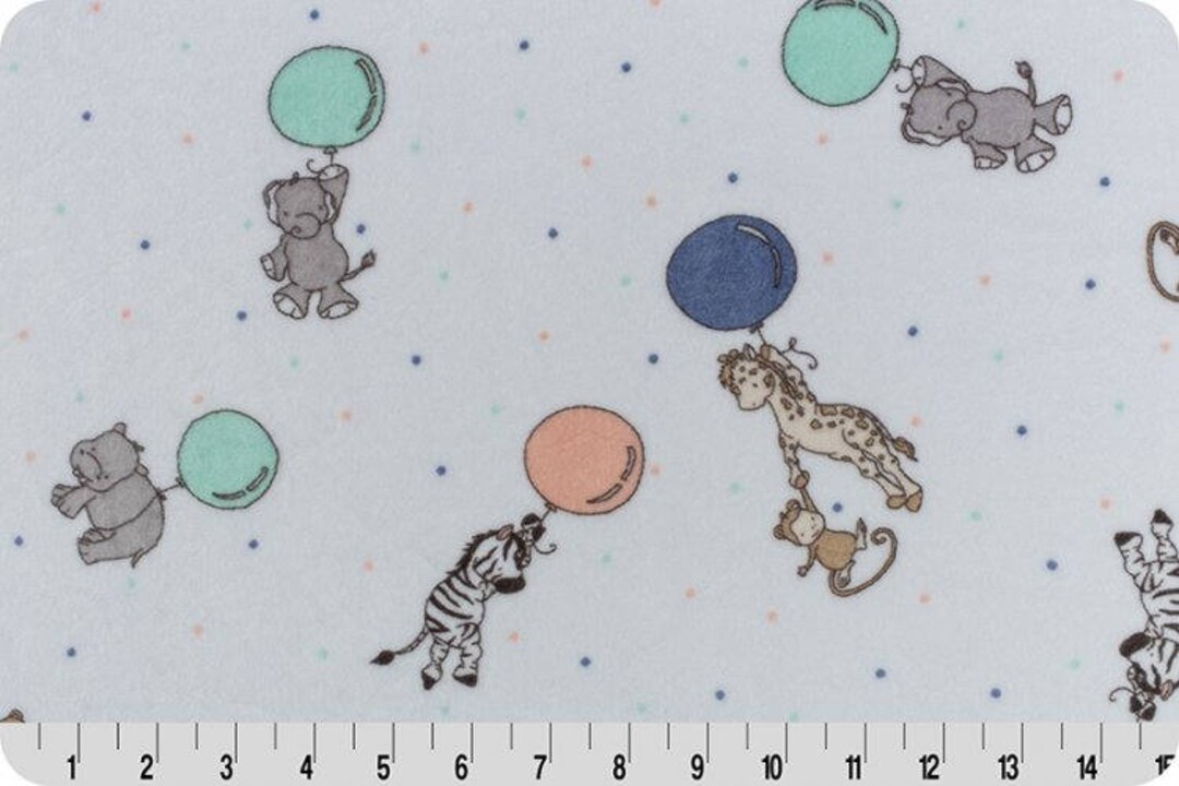 MINKY - Shannon Minky Fabric - SMD Balloon Animals Cuddle Opal ...