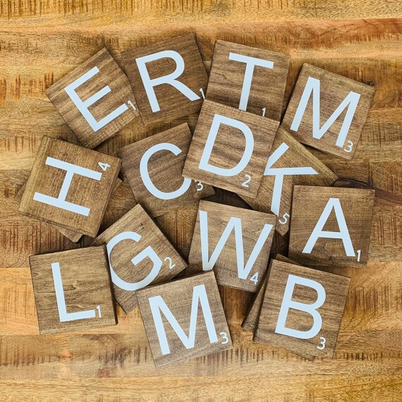 Scrabble Letters Wall Art Tile Letter Decor Scrabble Wall | Etsy