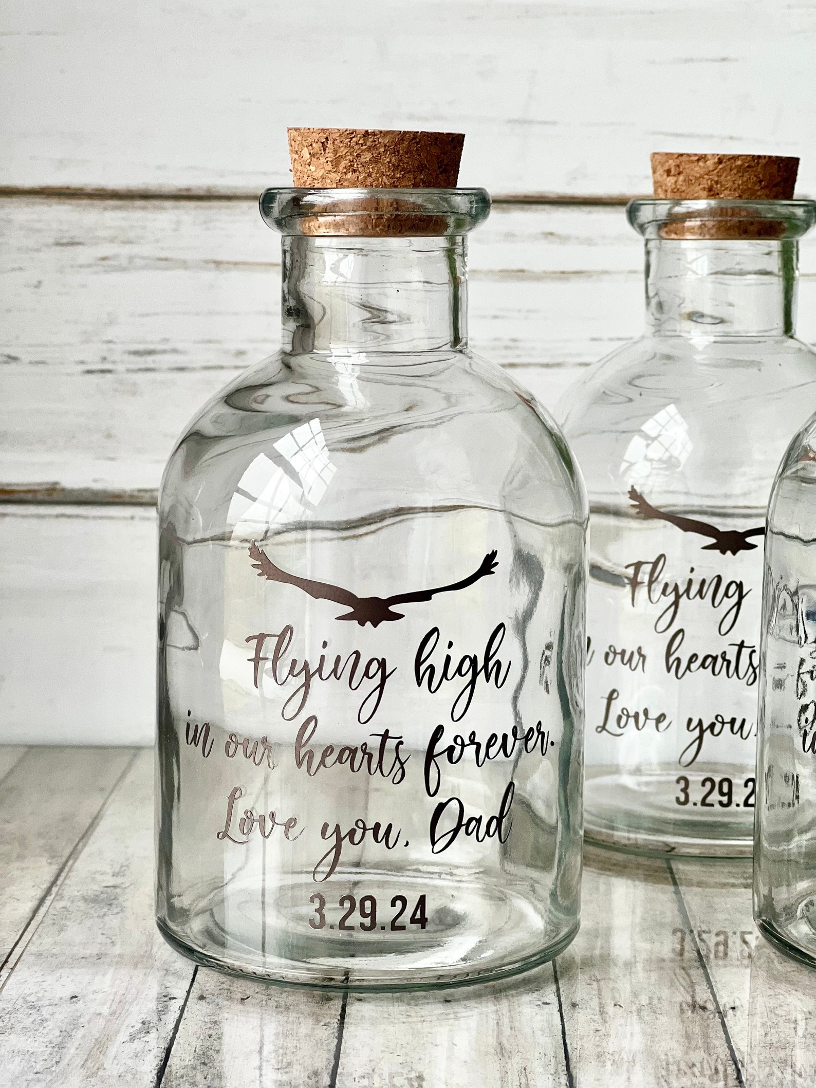 Personalized Memorial Gift Bottle, Custom Remembrance Gift, in Memory ...