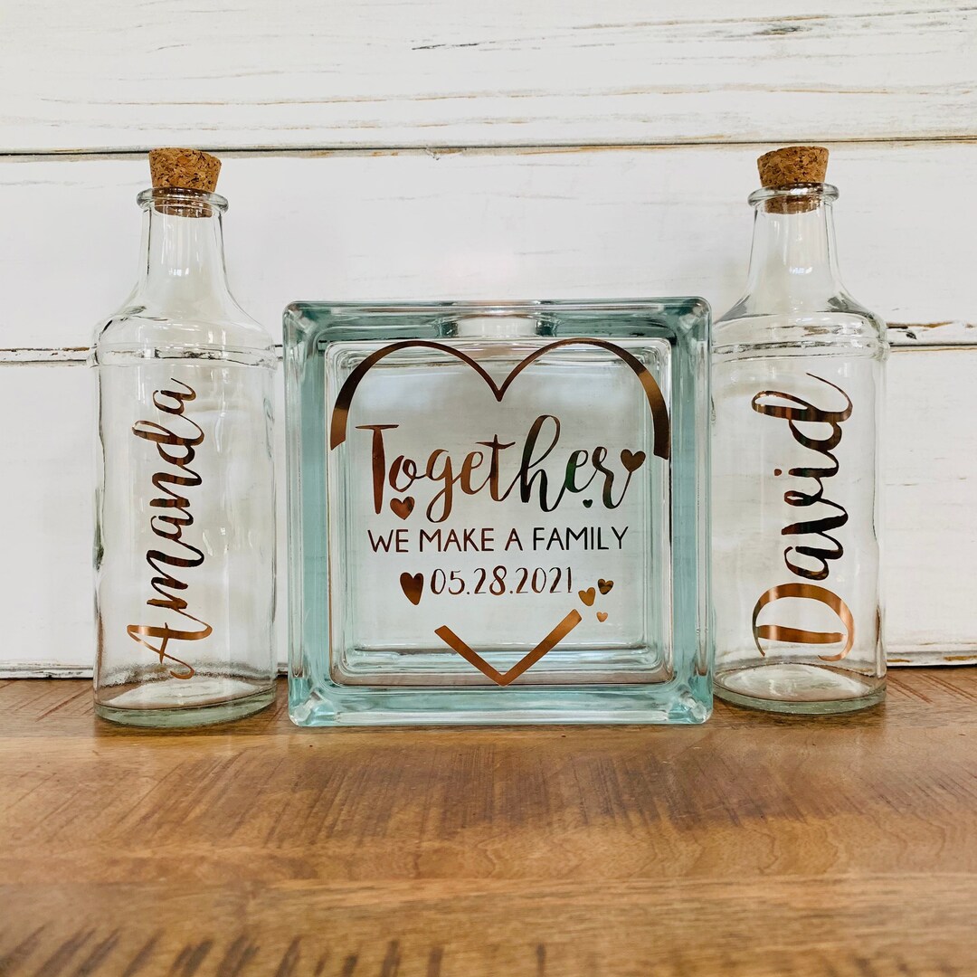 Sand Ceremony Set for Wedding, Together We Make A Family, Unity Candle ...