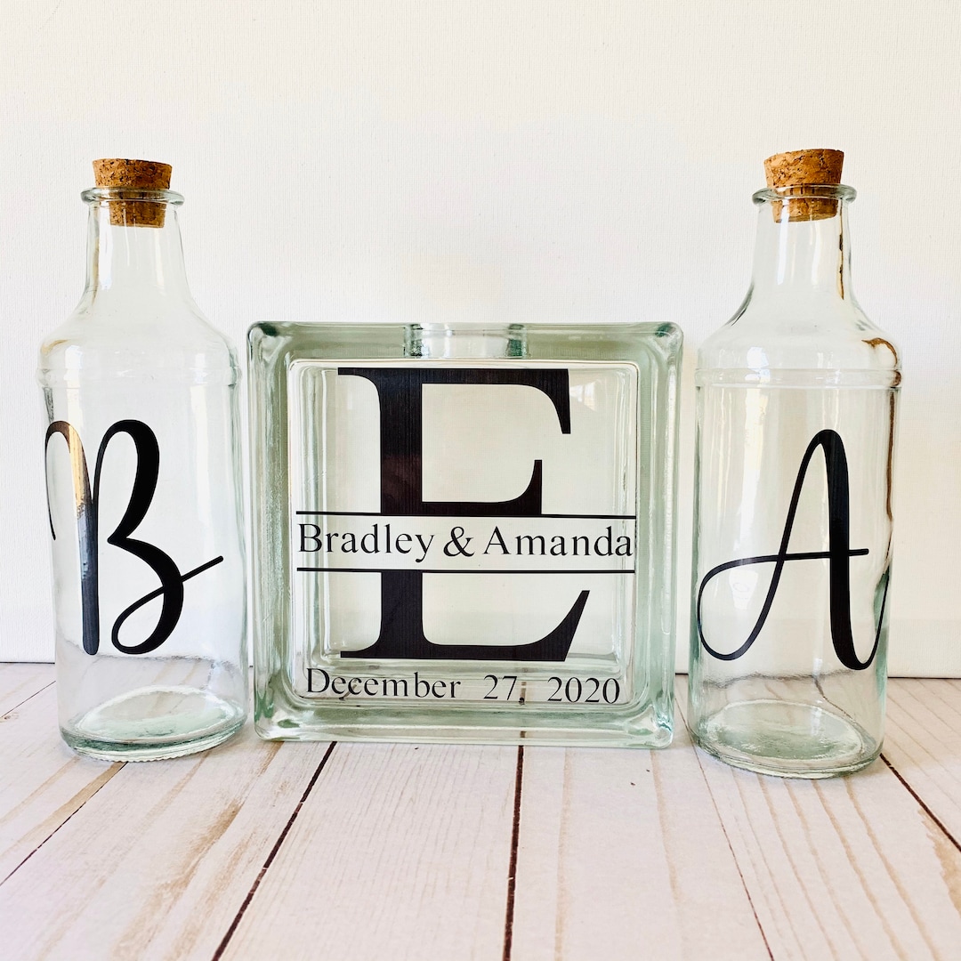 Monogram Sand Ceremony Set, Blended Family Unity Wedding Sand Ceremony ...