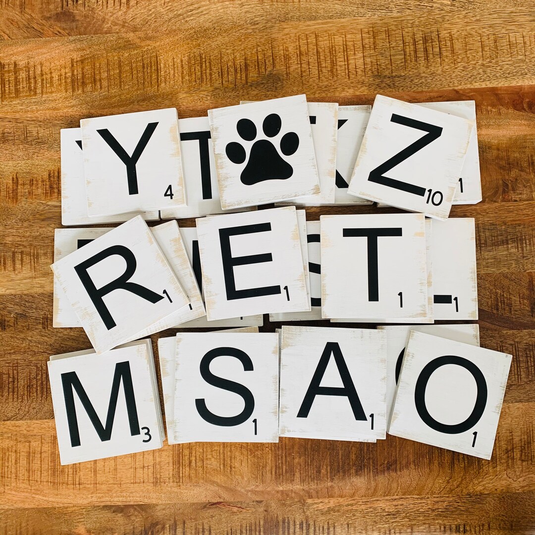 Scrabble Letters Wall Art Tile Letter Decor Scrabble Wall - Etsy