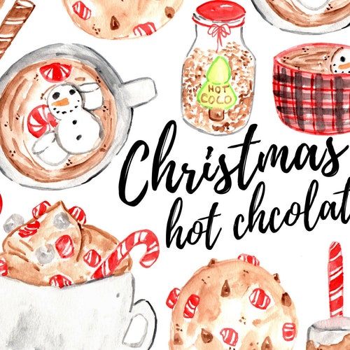 Digital Clipart-christmas Cocoa-hot Chocolate-holiday - Etsy