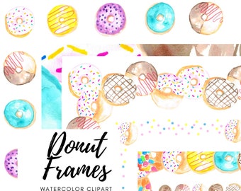 Donut Border Clip Art - Etsy