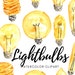 Watercolor Clipart Light Bulb Bulb Electricity - Etsy