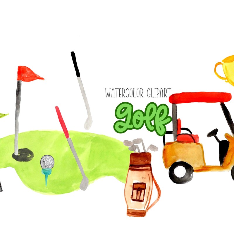 Golf Clipart - Etsy