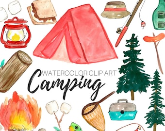 Watercolor Clip Art Smores Clip Art Camping Food Marshmallow Campfire ...