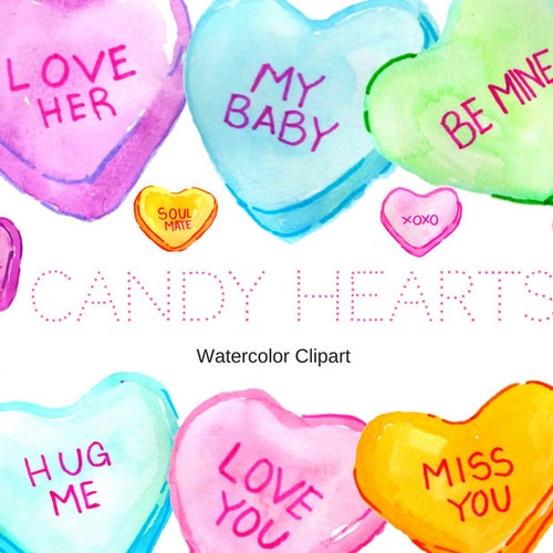 Watercolor Clipart Valentines Day Graphics Construction - Etsy