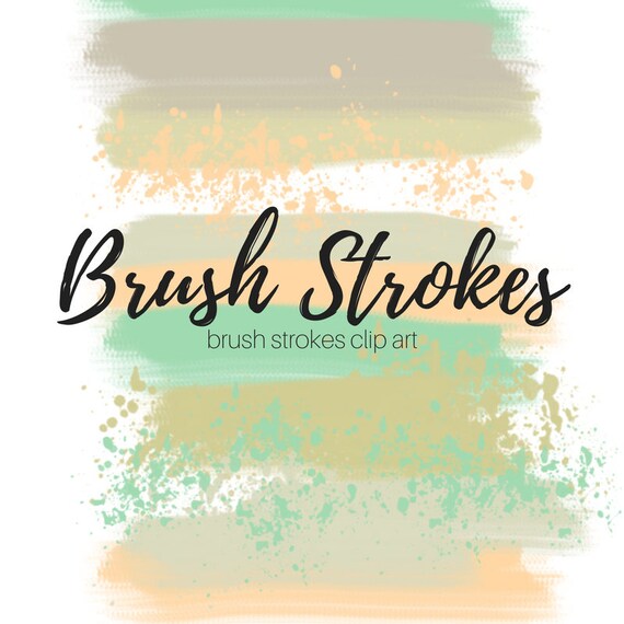 Paint Splatter Clip Art Paint Brush Clip Art Brush Stroke | Etsy