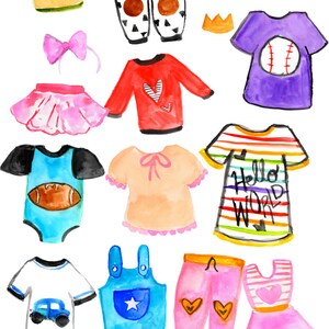 Watercolor Clipart - Childern Clipart - Kids Clipart - Fashion Clipart ...