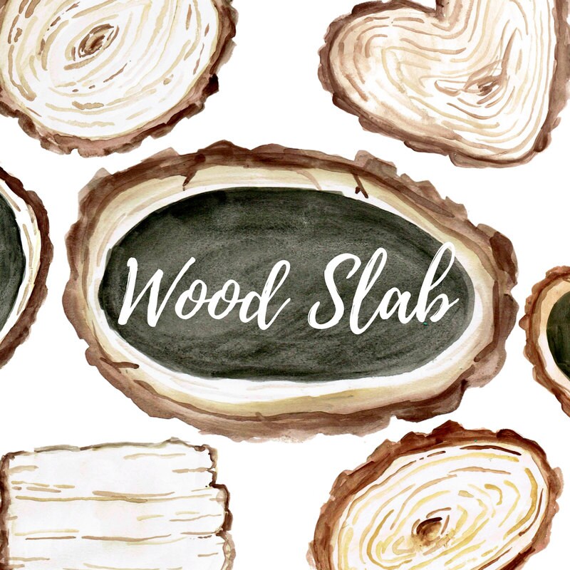 Wood Clip Art Wood Signs Wood Slab Tree clip art | Etsy