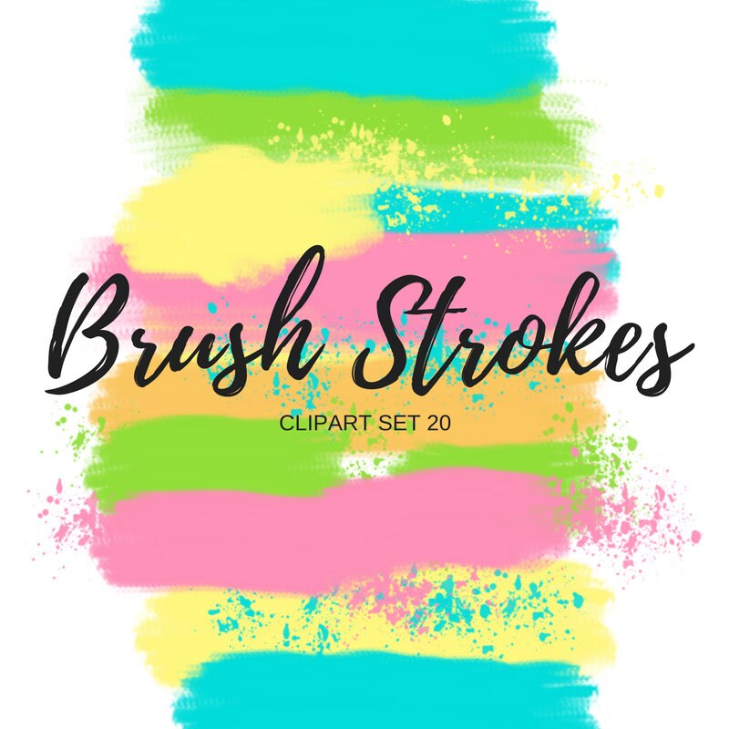 Brush stroke clipart Paint blob clipart Paint Splatter | Etsy