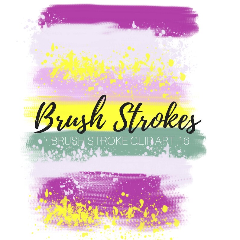 Paint blob clip art paint splat clip art brush strokes | Etsy