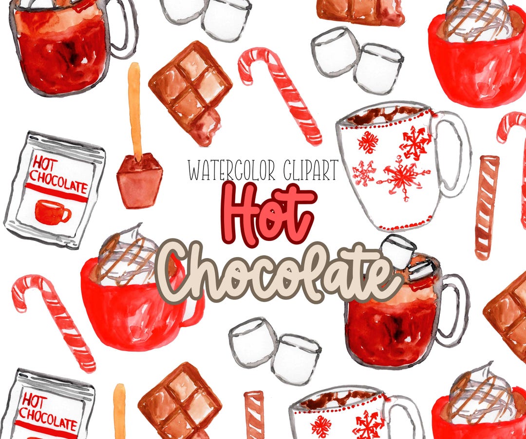 Watercolor Clip Art hot Chocolate Clip Art Winter Clip Art Holiday Clip ...