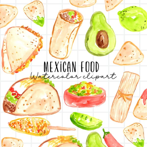 Mexican Food Clipart - Etsy