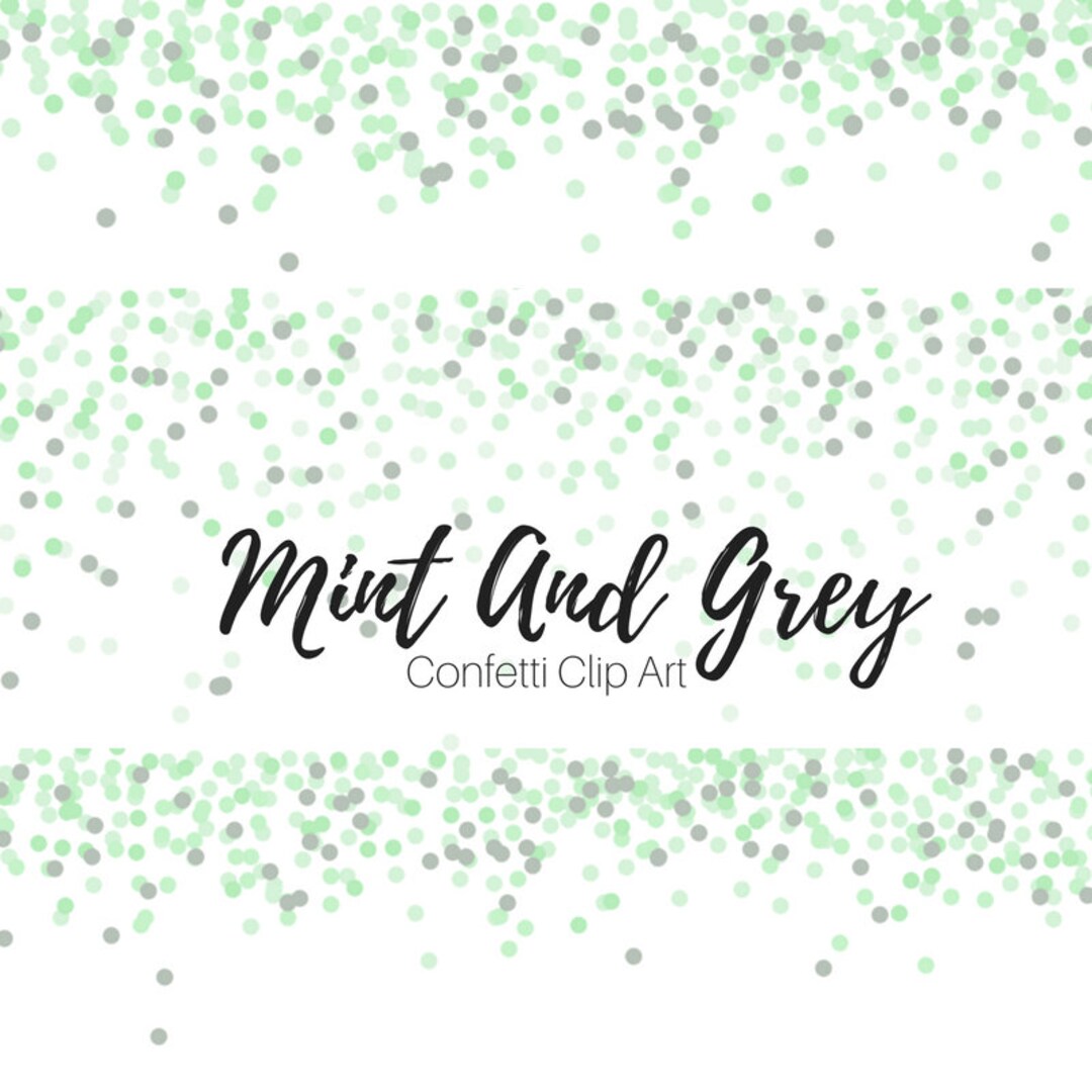 Confetti Paper -mint Confetti - Gray Confetti - Confetti Clip Art ...