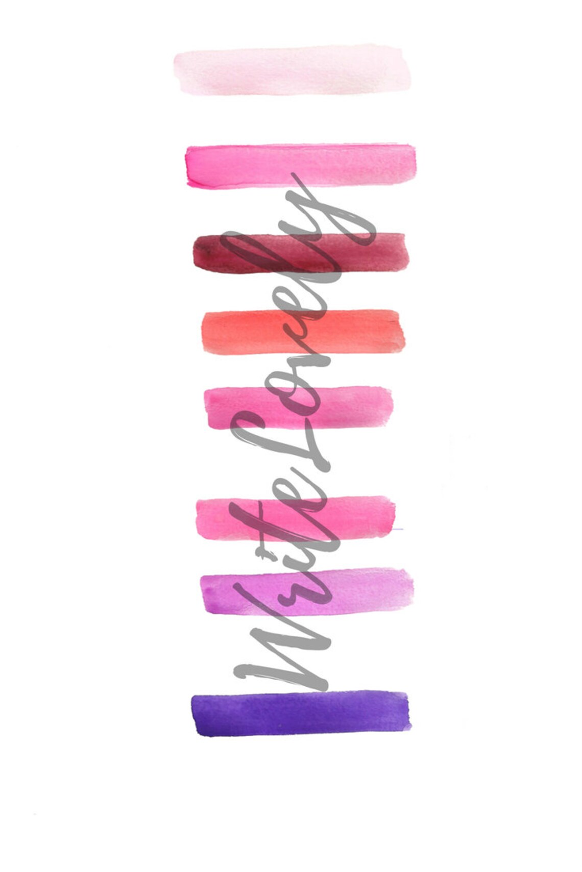 Watercolor Line Clip Art Hand Painted Clip Art Watercolor | Etsy