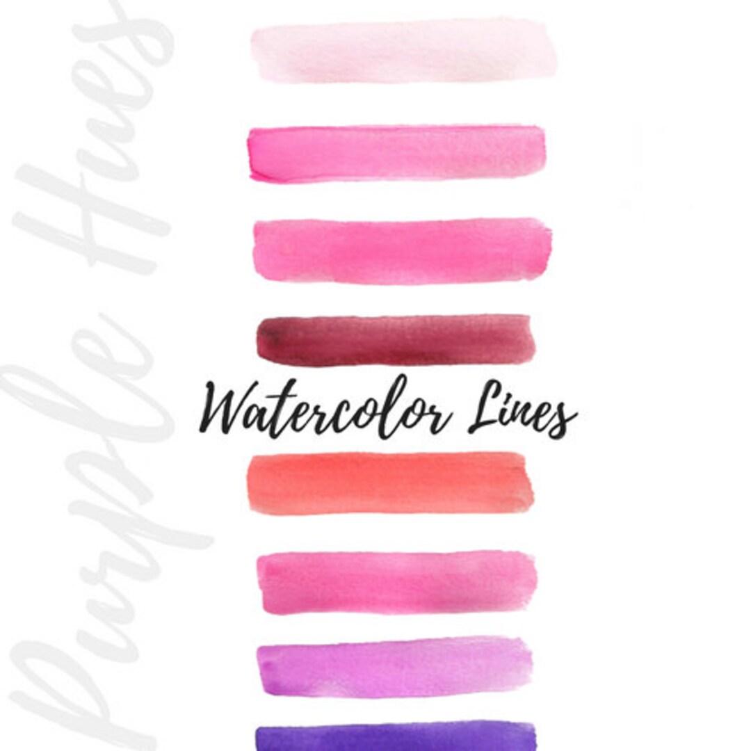 Watercolor Line Clip Art Hand Painted Clip Art Watercolor - Etsy