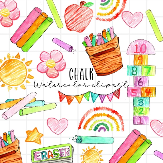 Sidewalk Chalk Drawing Clipart