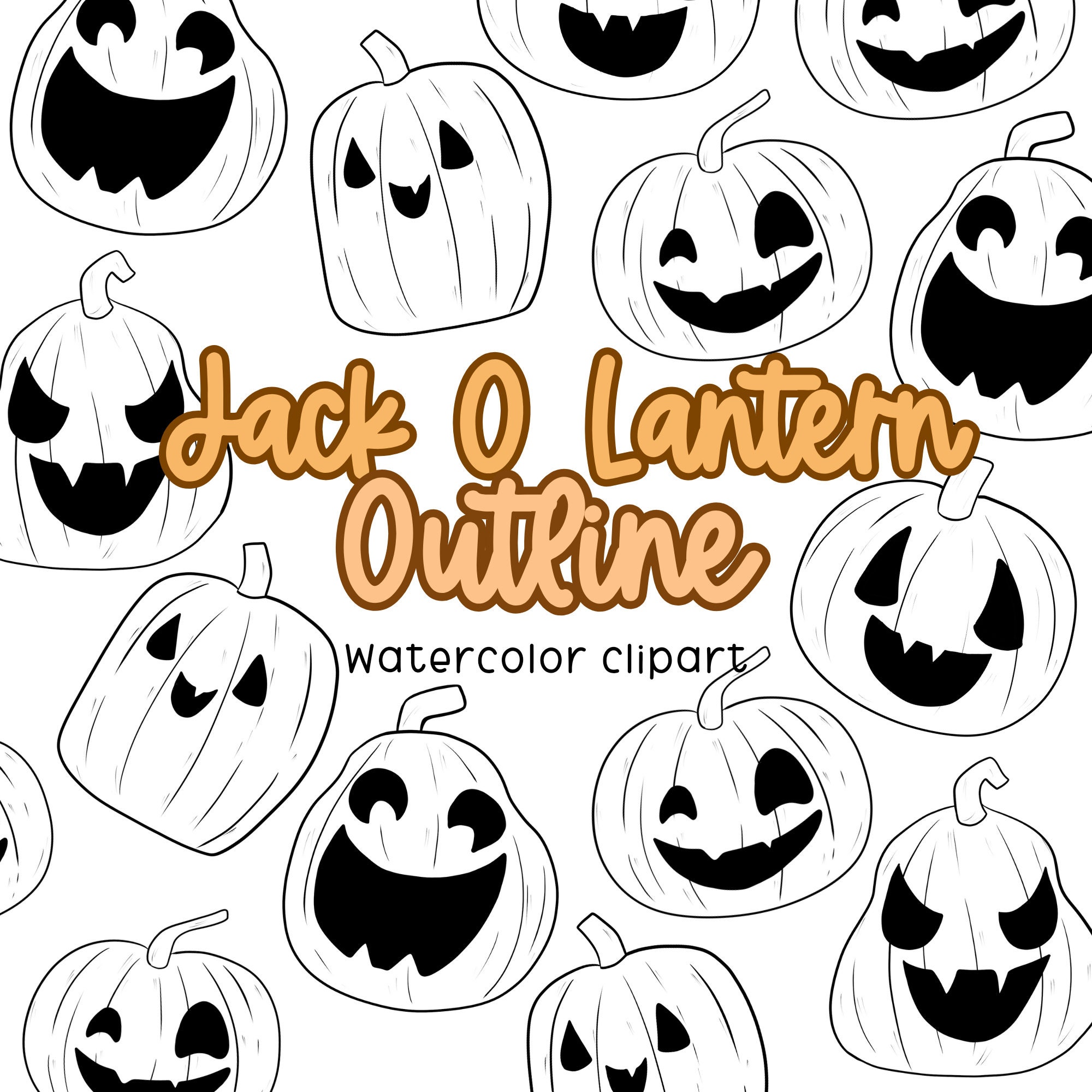 Jack O Lantern Clipart Black And White