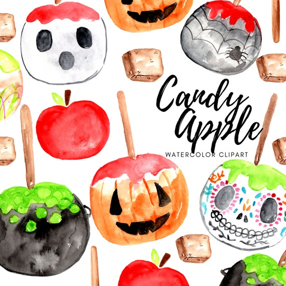 Halloween Candy Apple Clipart