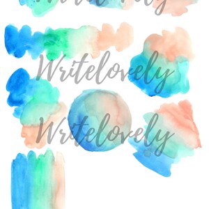 Watercolor Clip Art - Watercolor Splashes - Ink Splatter Clip Art ...
