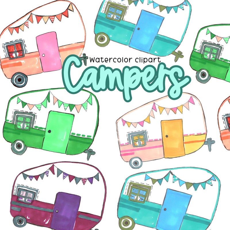 Camper Clip Art - Etsy