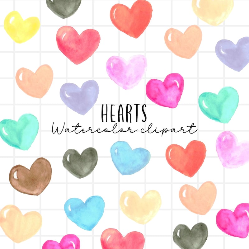 Watercolor Heart - Etsy