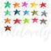 Watercolor Star Clip Art Shapes Star Clip Art Commercial - Etsy