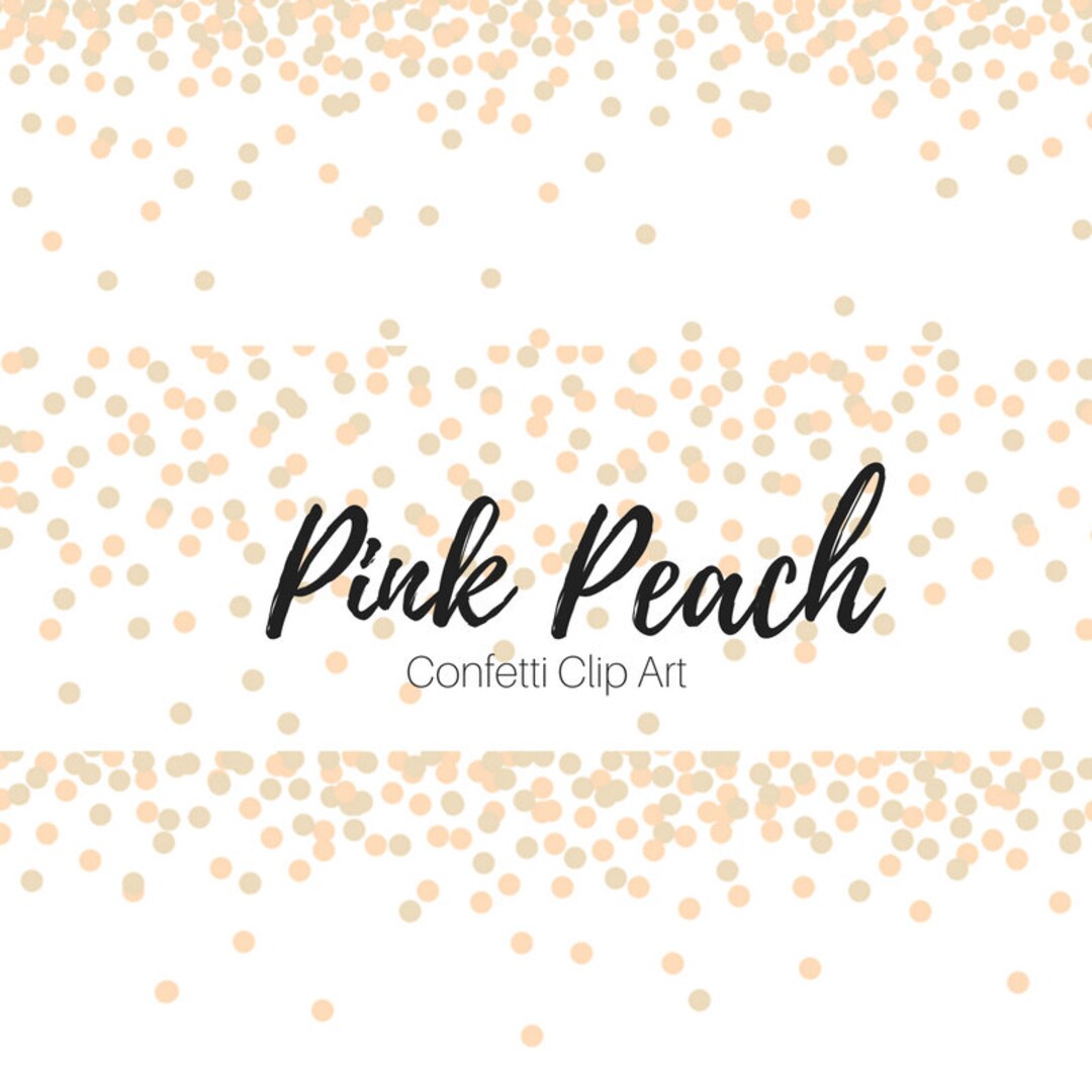 Pink Confetti Border Clip Art - Ombre Confetti - Ombre Border ...