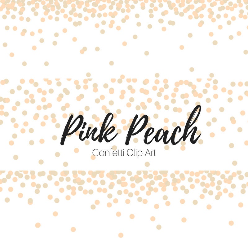 Pink Confetti border clip art Ombre Confetti Ombre Border | Etsy