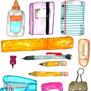 Back to School Clipart, School, Education, School Supplies, Paper ...
