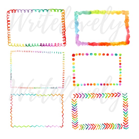 Watercolor Clip Art Border Watercolor Frame With Christmas Candy Canes