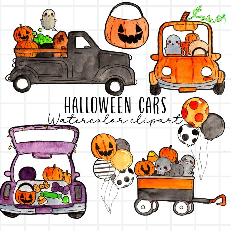 Trunk or Treat Clipart - Etsy