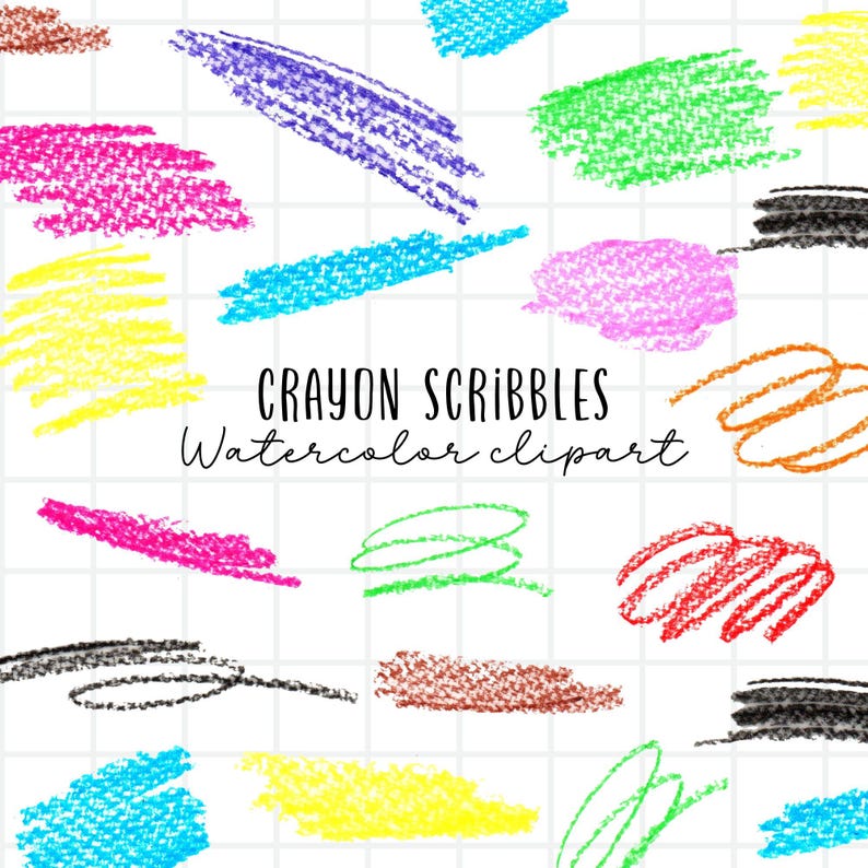 Back to School Clipart, Crayon, Doodles, Crayone Scribbles, Coloring ...