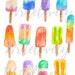 Watercolor Popsicle Clip Art -ice Cream - Summer Illustration - Digital ...