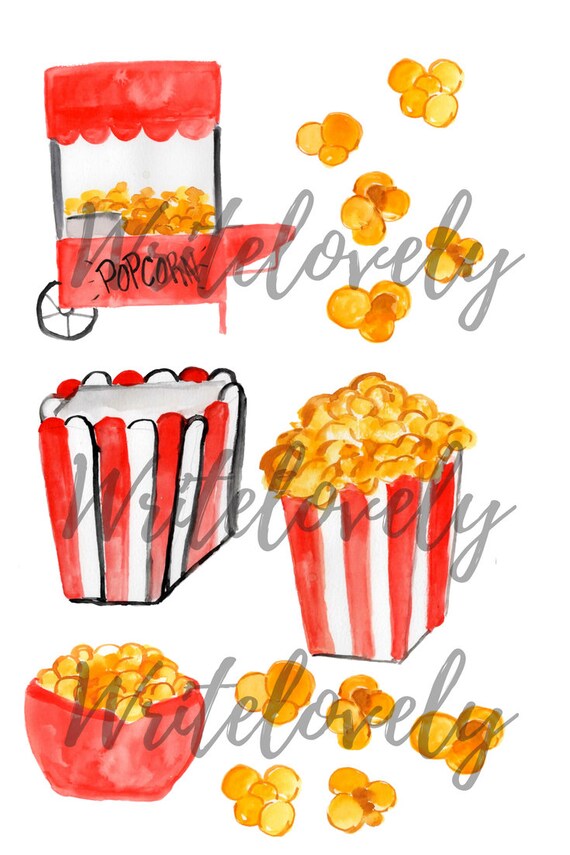 Popcorn And Drink Clipart