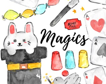 Magician Clipart - Etsy