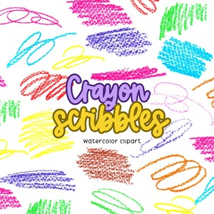 Back to School Clipart, Crayon, Doodles, Crayone Scribbles, Coloring ...