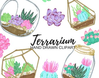 Terrarium Clip Art - Etsy
