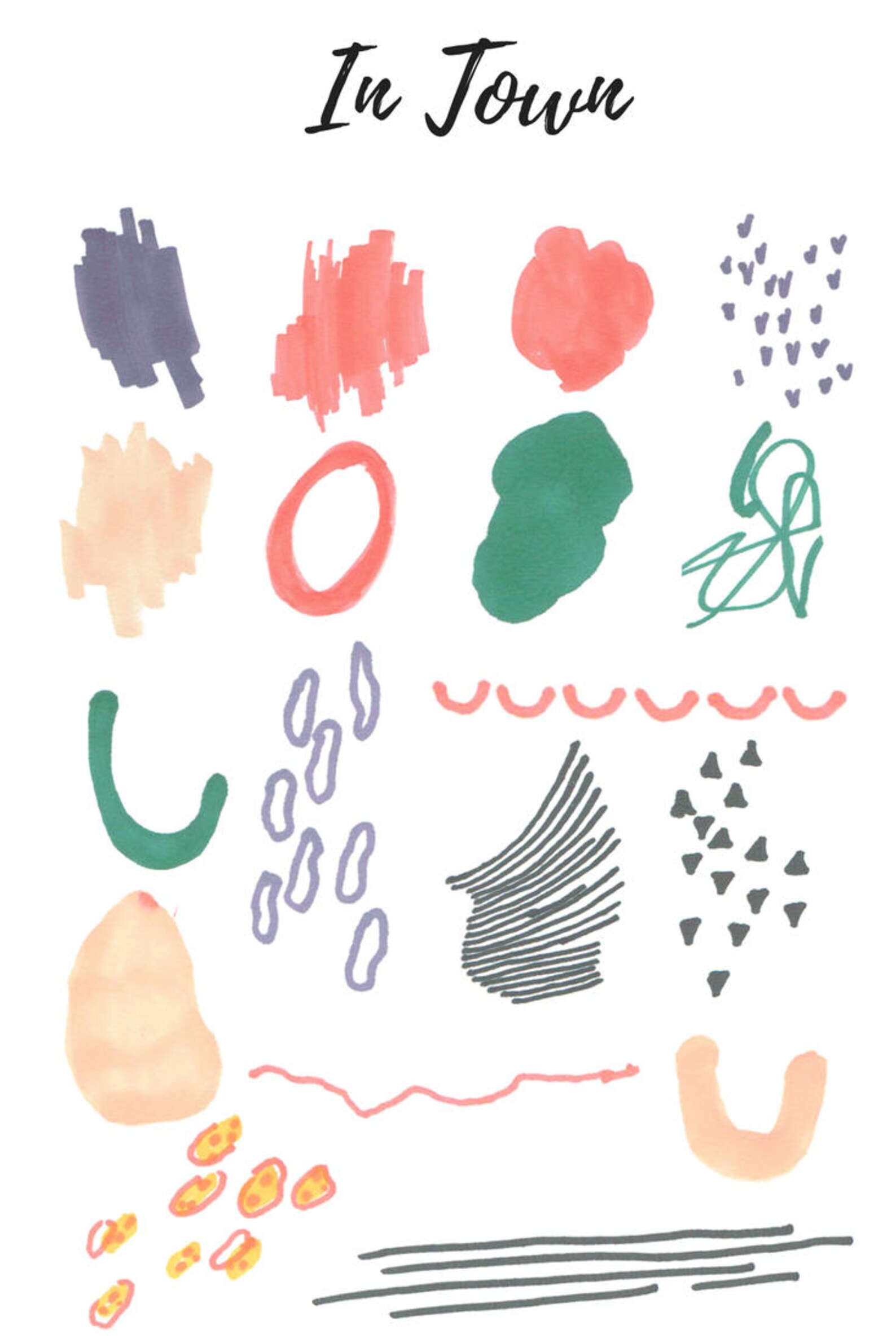 Abstract Art Clip Art Hand Drawn Clip Art Design Clip Art | Etsy