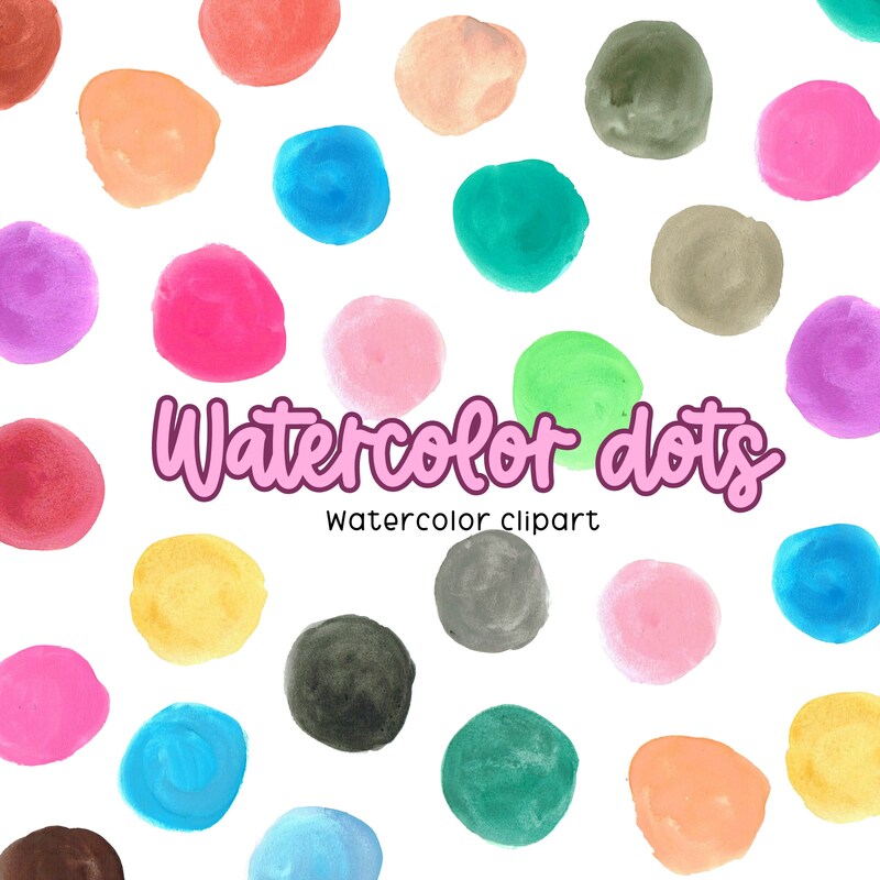 Watercolor Circles - Etsy