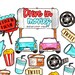 Watercolor Clipart Drive in Movies, Cinema, Vintage, Retro, Movie ...