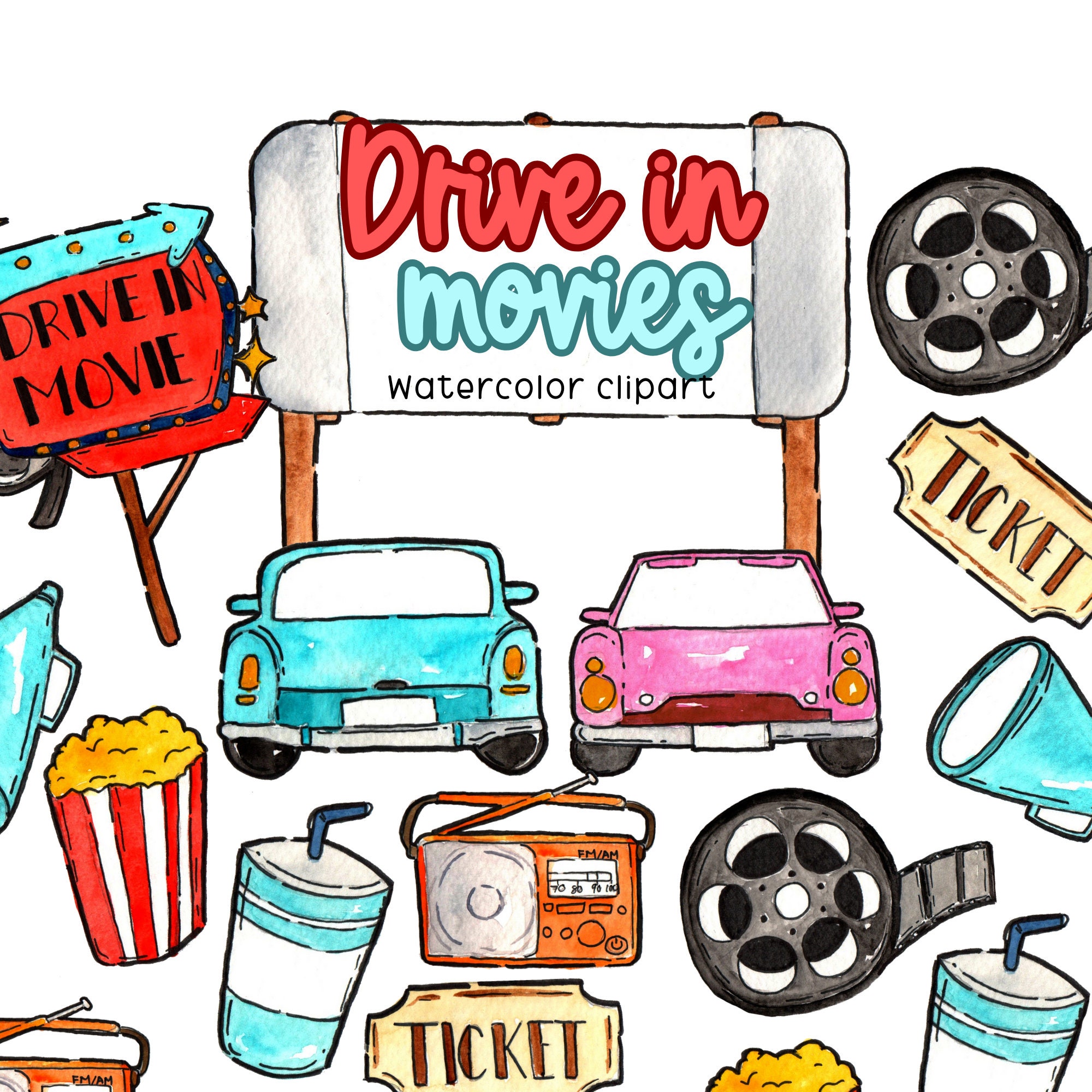 Drive In Theater Sign Clipart