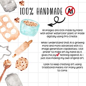 Watercolor Baking Clipart Digital Download Cookie Clipart Bundle Sweets ...